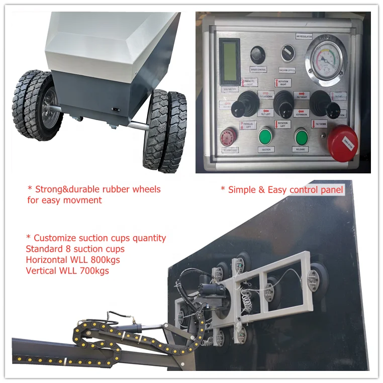 Movable Stone Vacuum Lifter - Efficient Glass Handling
