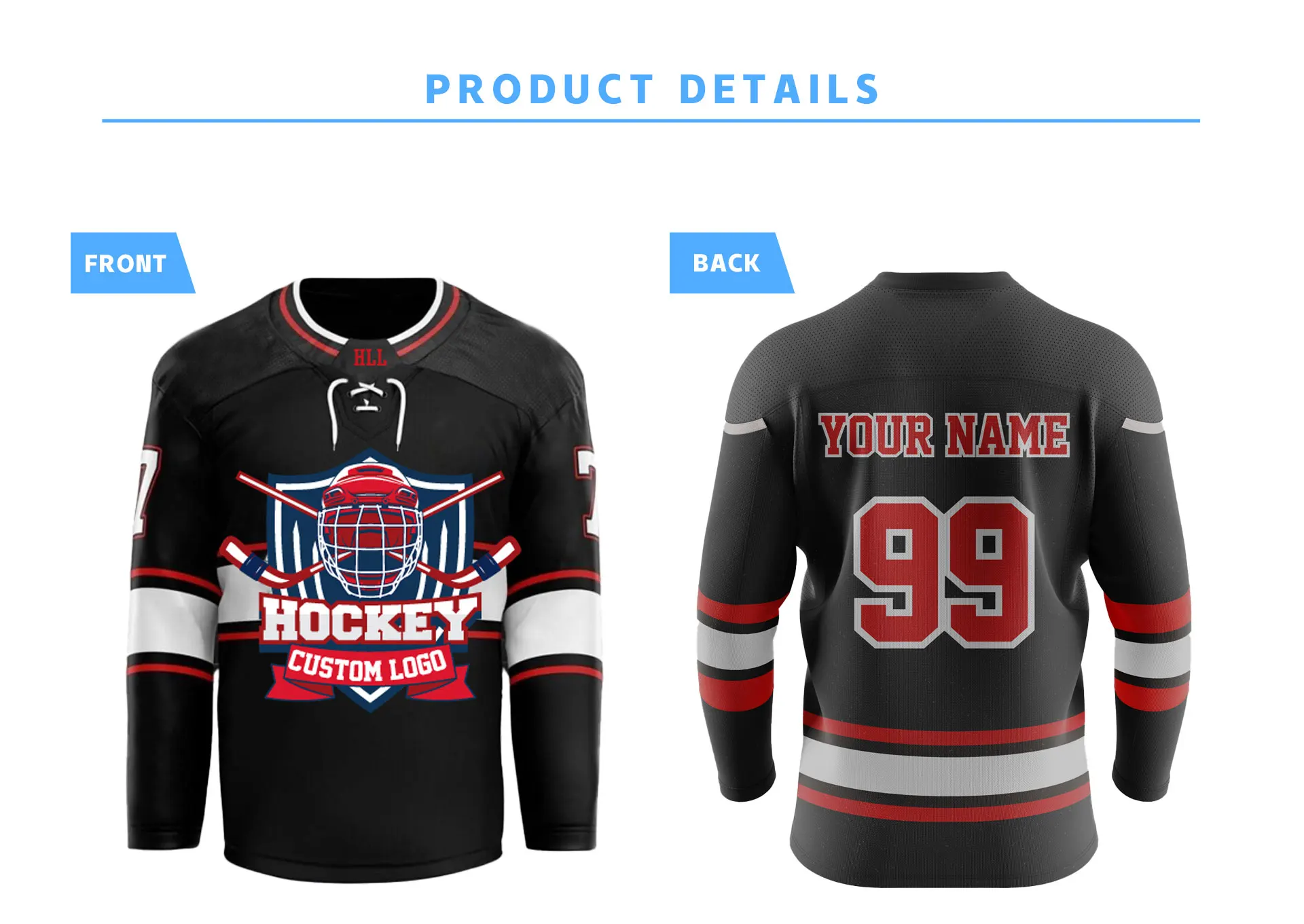 Quick-dry Custom Reversible Hockey And Ice Hockey Jersey Sublimated ...