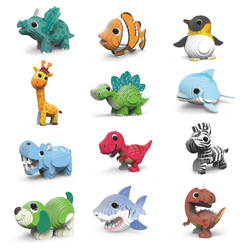 Mystery Box Cardboard 3d Animal Puzzle Toys Gifts Paper Animal ...