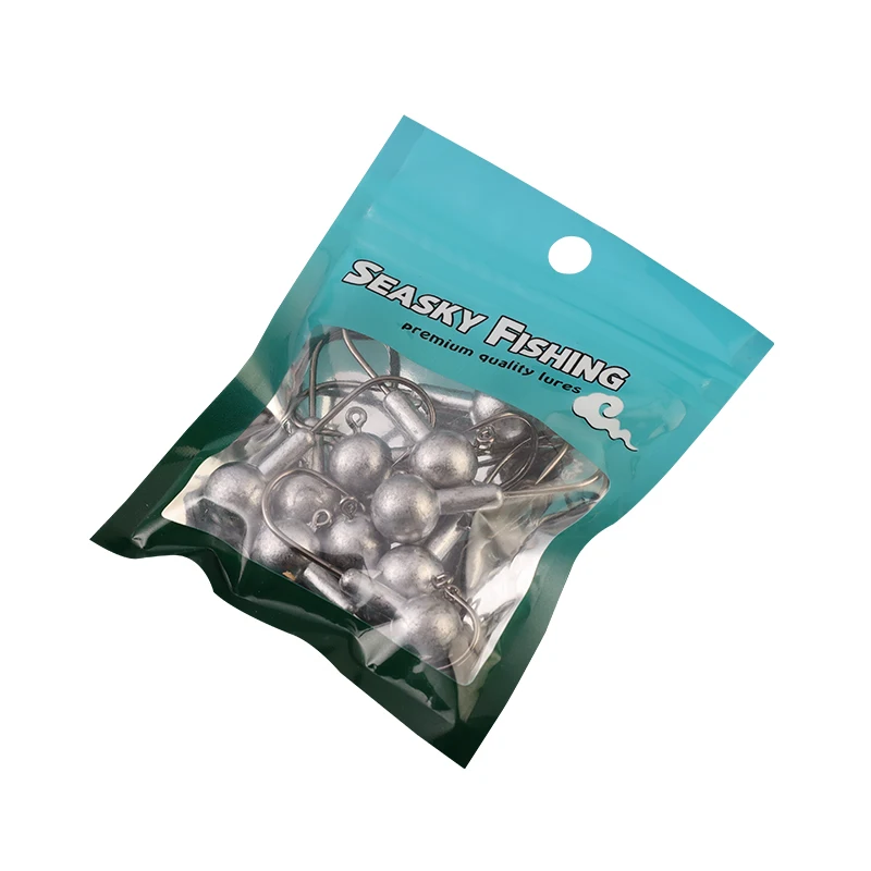10pcs/bag 1/8~7/10oz Fishing Jigheads Set Round Ball Lead Jig Heads ...