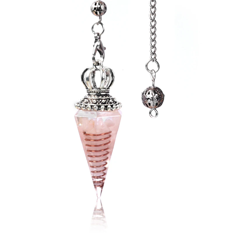 Crown Resin Pendulum Crystal Natural Crushed Stone Pendulum for ...