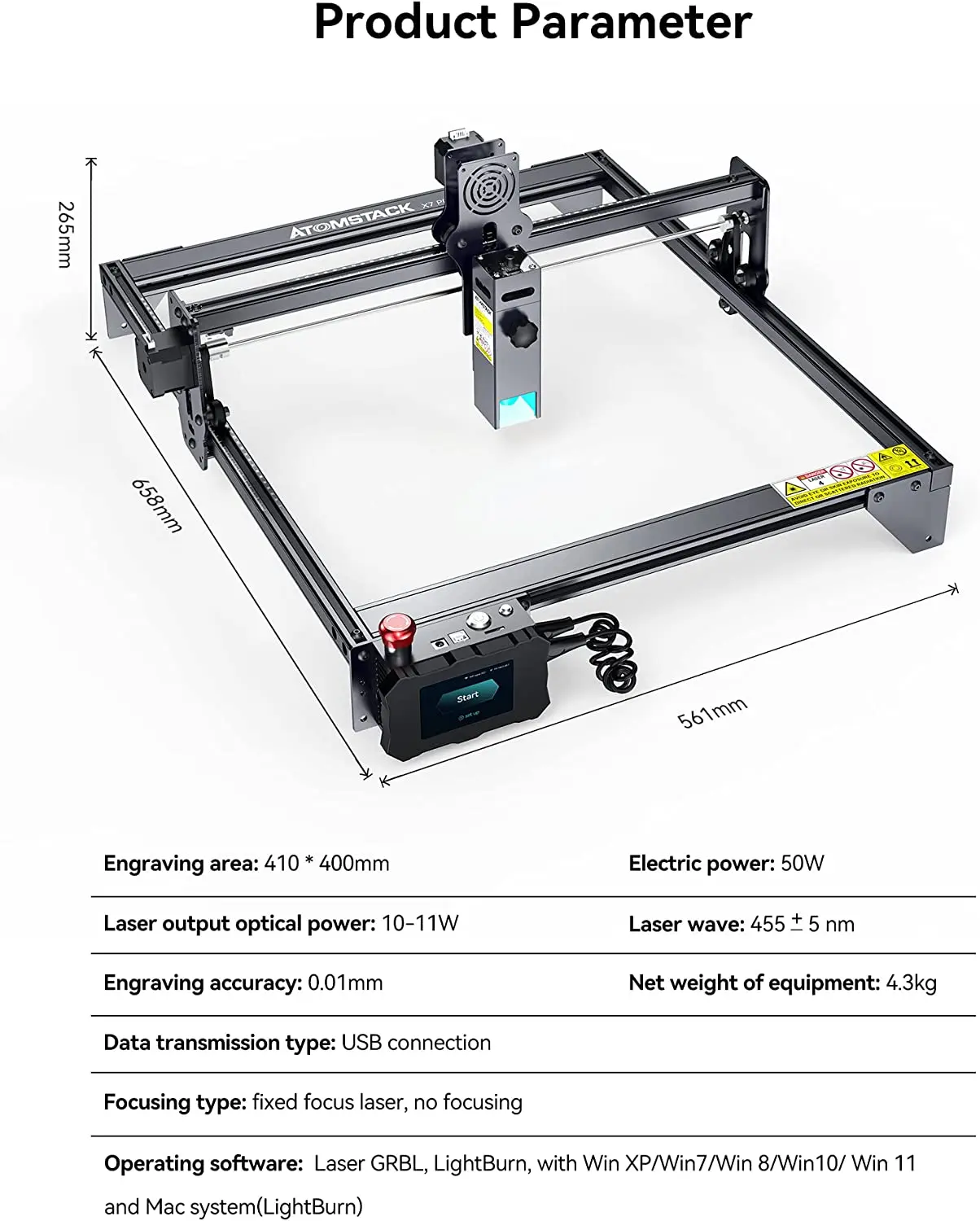ATOMSTACK X7 Pro 50W Laser Engraver & Cutter Machine - OEM | Wholesale