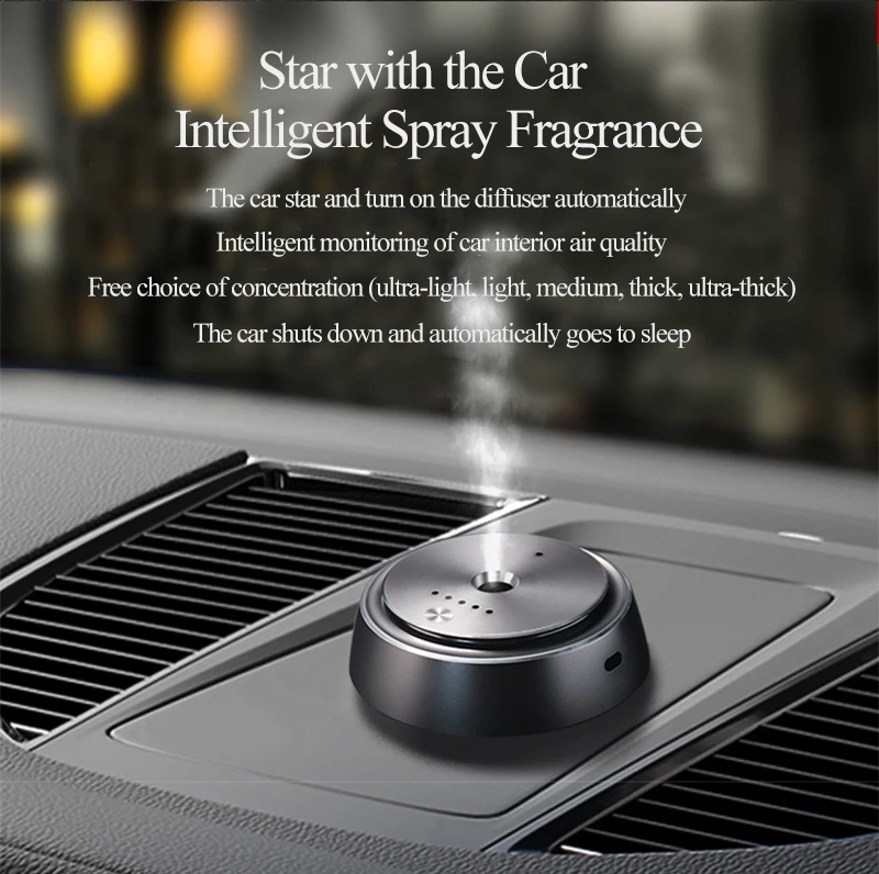 Portable Car Fragrance Air Diffuser Usb Rechargeable Car Aroma Diffuser ...
