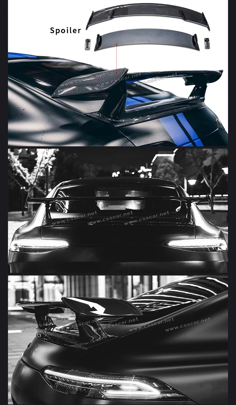Upgrade To Gtr Style Carbon Fiber Rear Spoilers Trunk Wing For Mercedes ...