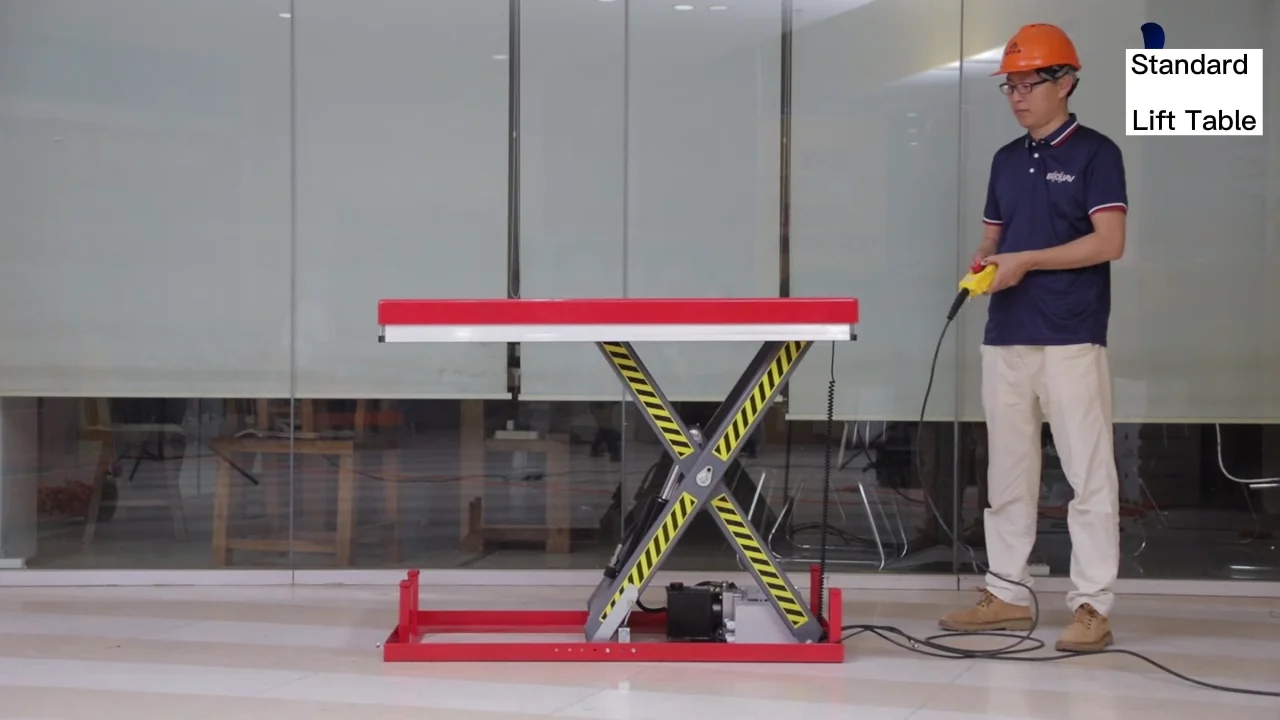 2000kg Load Weight Cargo Goods Workshop Use Hydraulic Scissors Lift ...