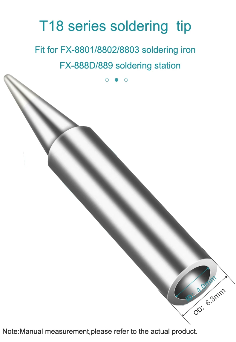 FX-888D Soldering Tip T18-C2 - Compatible with FX-8801/2/3