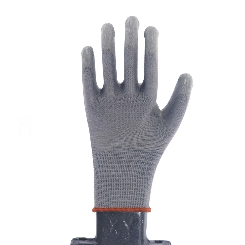 Pu Coat Free Esd Touch Screen Knit Work Gloves Logo High Quality Safety ...