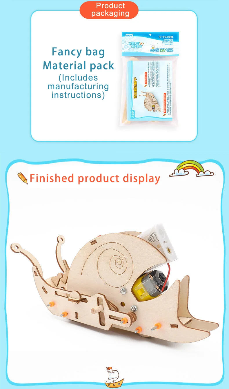 Primary Secondary Science Experiment Kit Electric Snail Toy for Physics ...