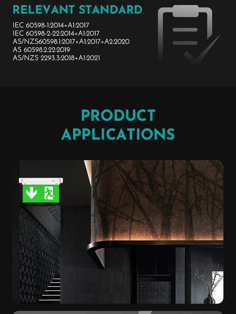 Rechargeable Led Fire Emergency Exit Sign Light Fire Led Exit Sign Led ...