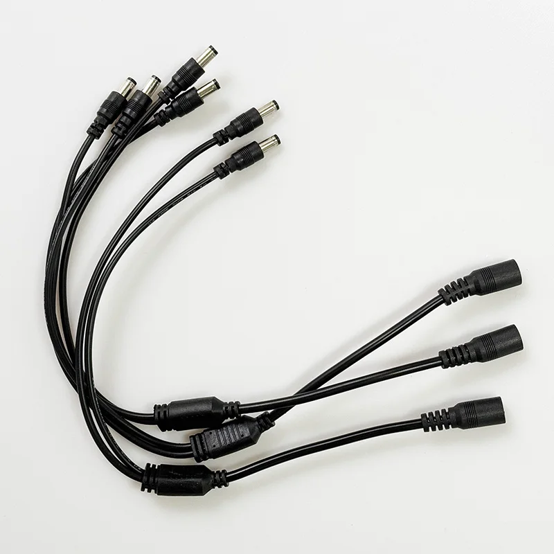 DC Power Splitter 12V 1 Female 2 3 4 8 Male Cable Connector 5.5mm X 2 ...