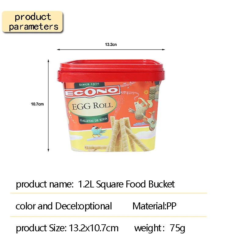 Custom Factory Designed Square Food-grade Plastic Snack Storage Box ...