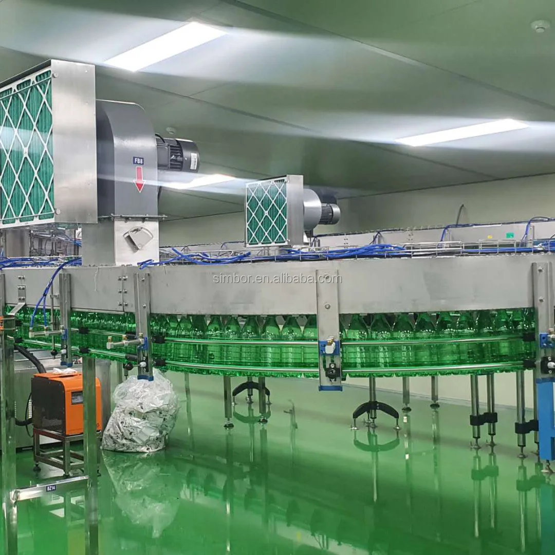 High Speed Plastic Bottle Blow Air Feed Transport Conveyor