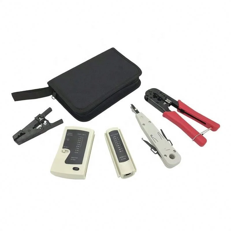 4-in-1 Network Cable Tool Kit Punch Tool Crimping Stripper Tester ...