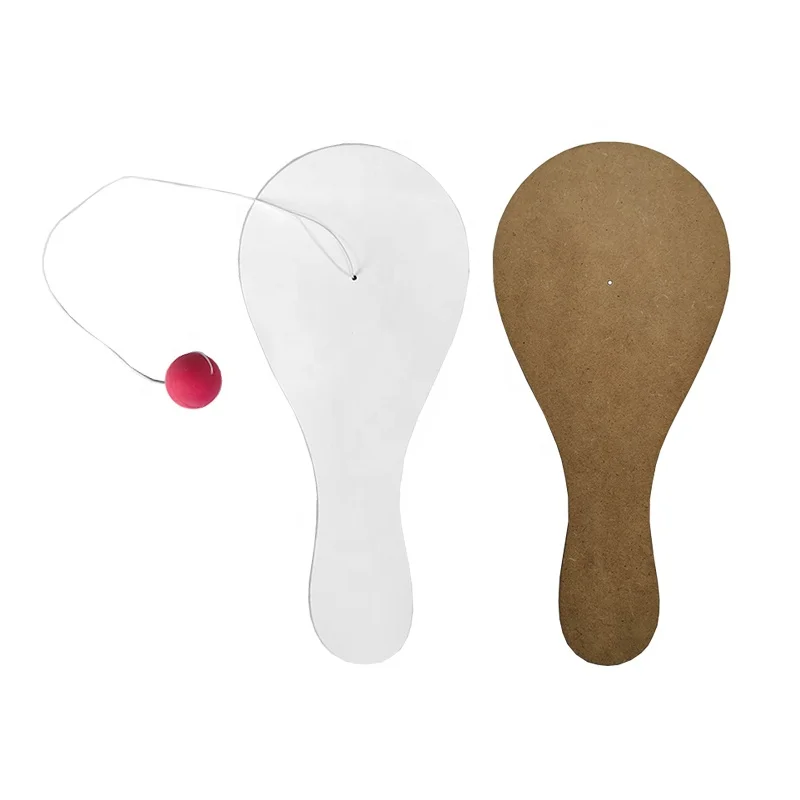 Customizable Logo Printable Kid Mini Paddle Ball Game Toy