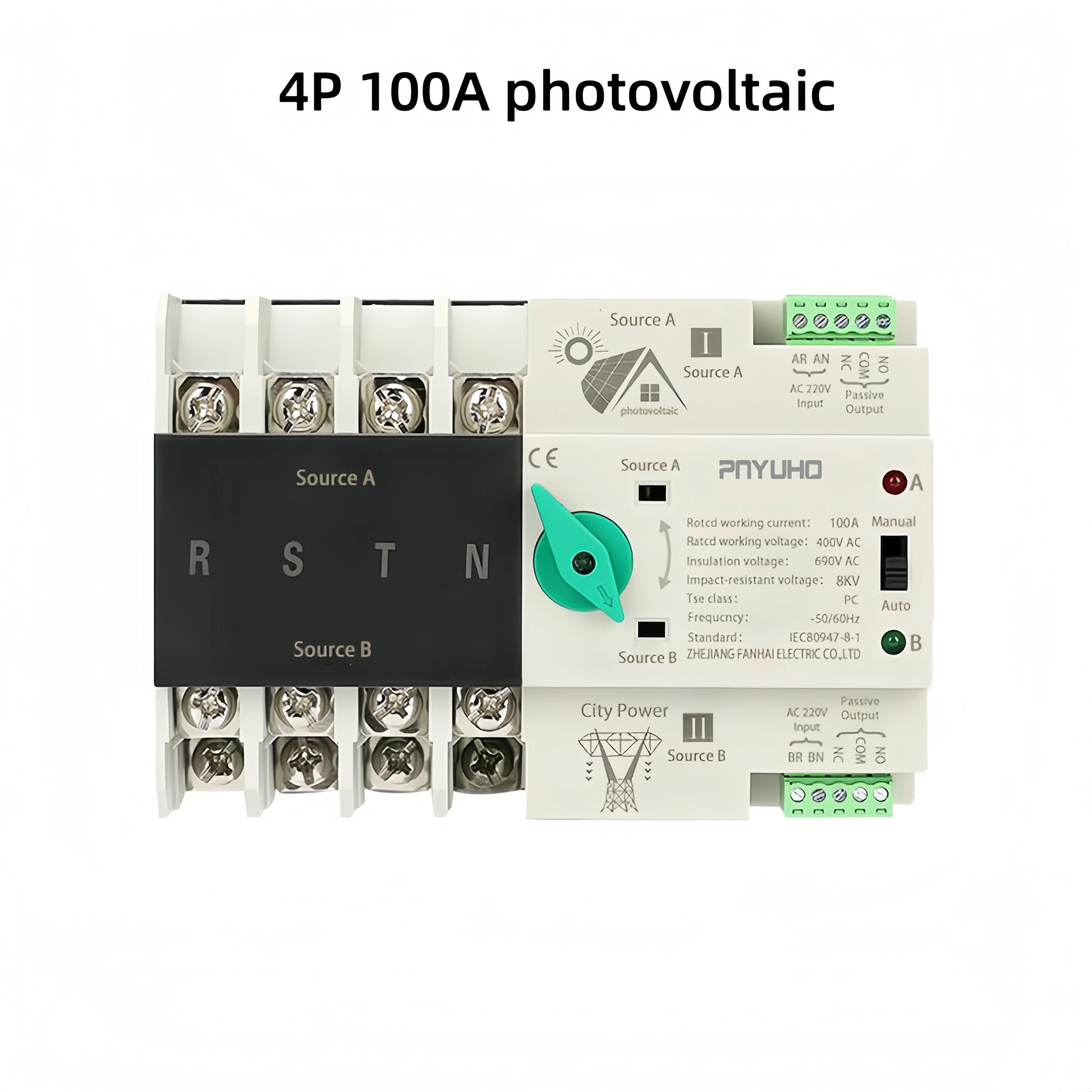 HighSpeed Millisecond ATS for Dual Power Supply 100A/125A 2P/4P Auto ...