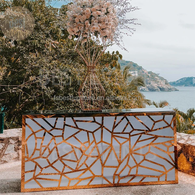 New Design Foldable Bar Wedding Event Gold Stainless Steel 24k Pure ...