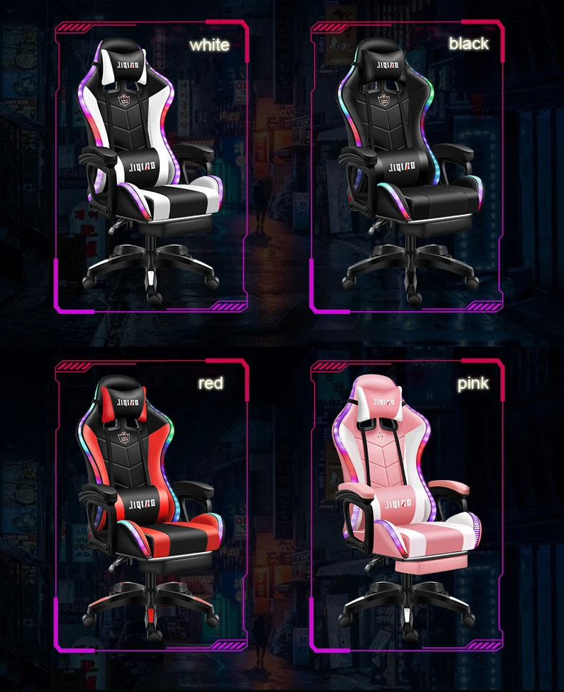 Silla Gamer RGB Massage Computer Game Chair & Swivel Chairs for Gaming ...