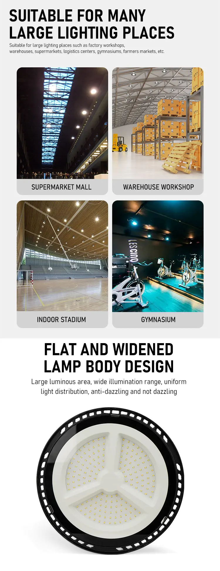 Akko Star 200W LED UFO Light - 20000lm, IP65, 20000hrs