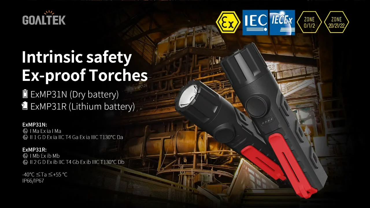 Atex Intrinsically Safe Explosion Proof Flashlight Portable Ex-lighting ...