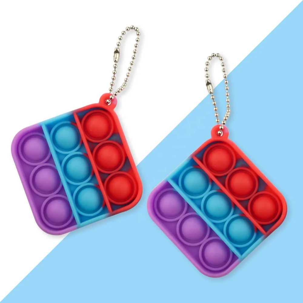 Custom 3d Silicone Push Pop Bubble Silicone Fidget Mini Pop It Keychain ...