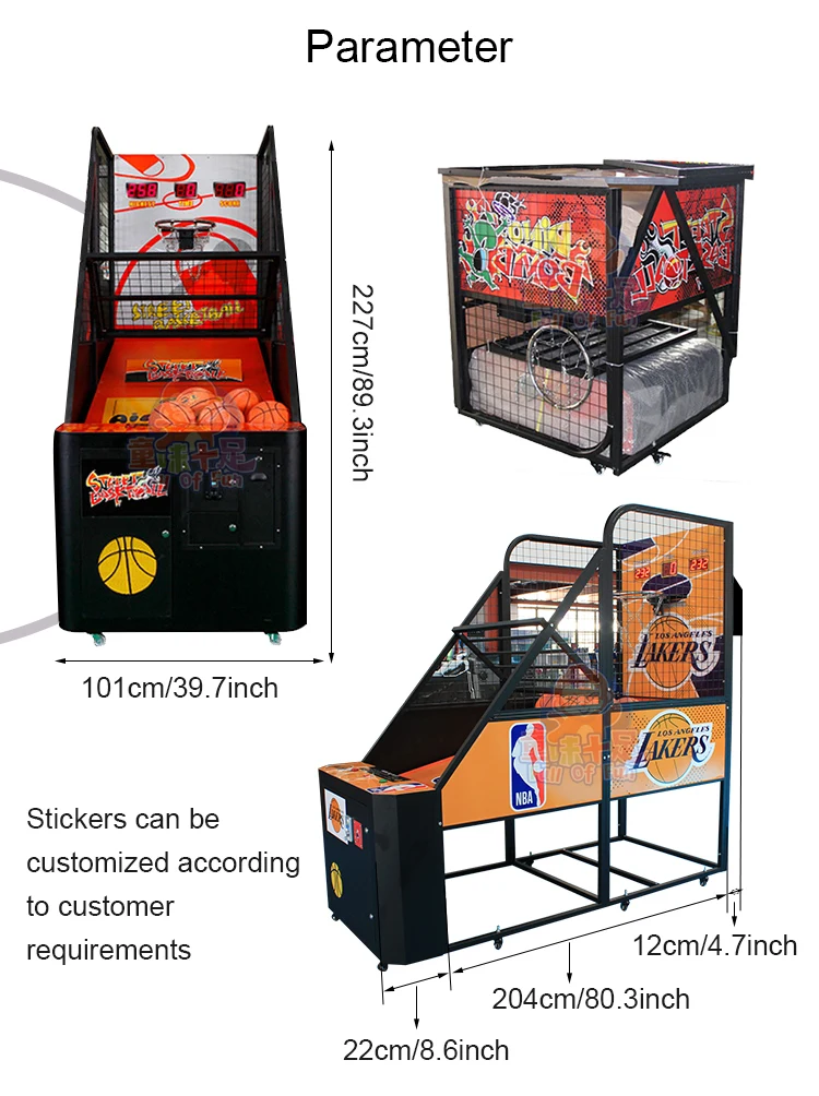 Crazy Hoop Street Shooting Basketball Arcade Game Machine