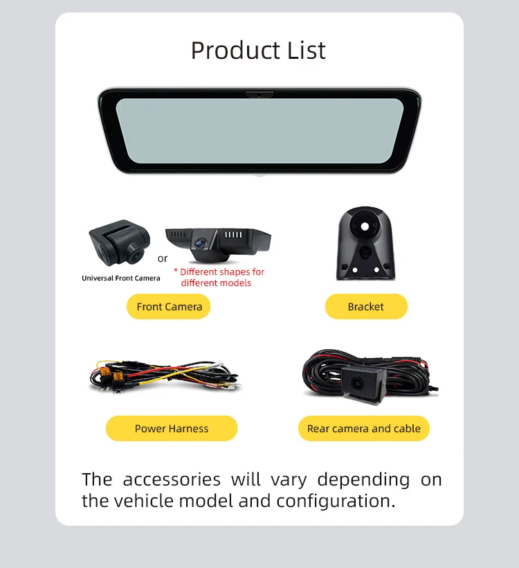 Sinjet Rearview Dash Cam Wide 1080P - Reliable & Versatile