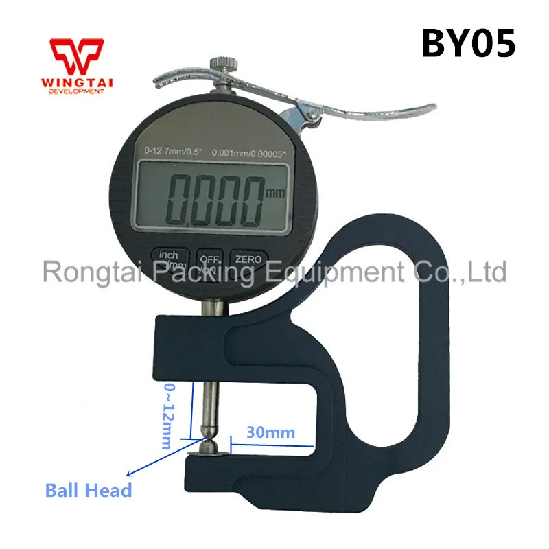 Spherical Probe Digital Thickness Gauge Meter By05 0-12mm,0.001mm,30mm ...