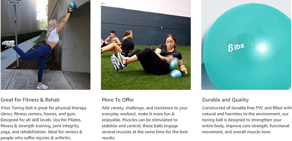 Mini Weighted Training Core Training Yoga Exercise Sand Ball Toning ...