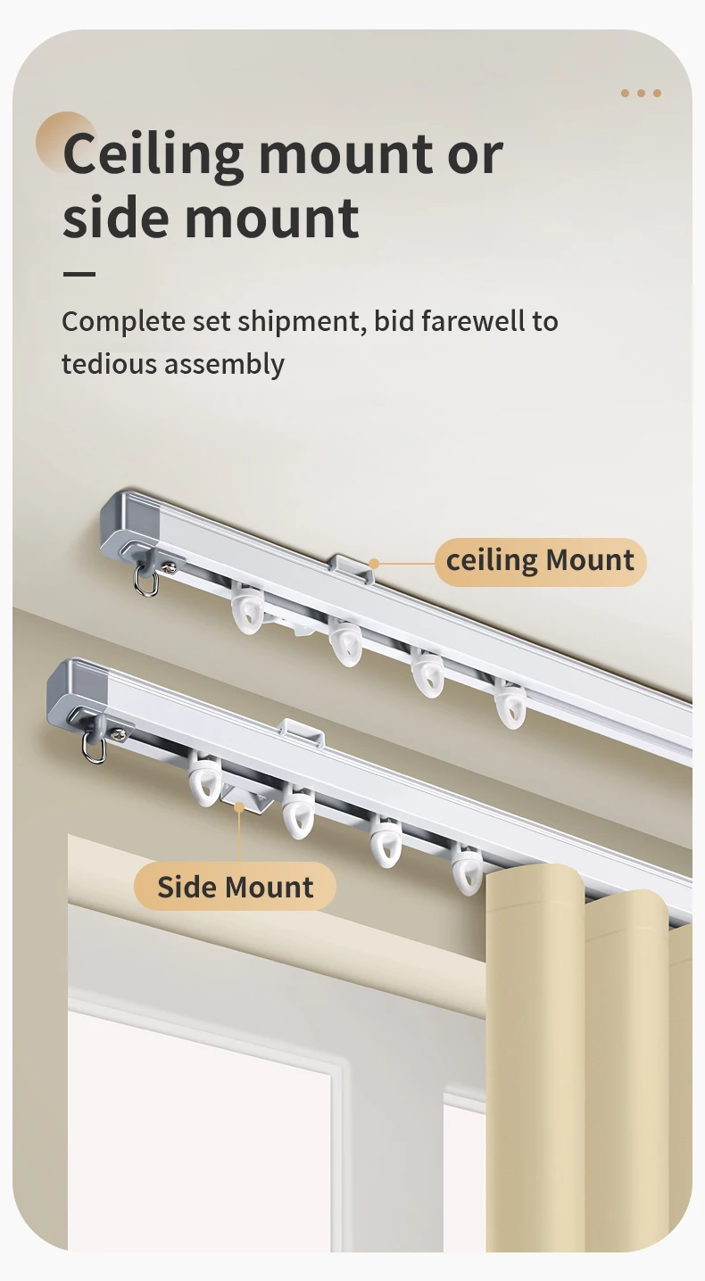 IKSUN Good Quality Curtain Track Luxury Extendable Aluminum Curtain ...