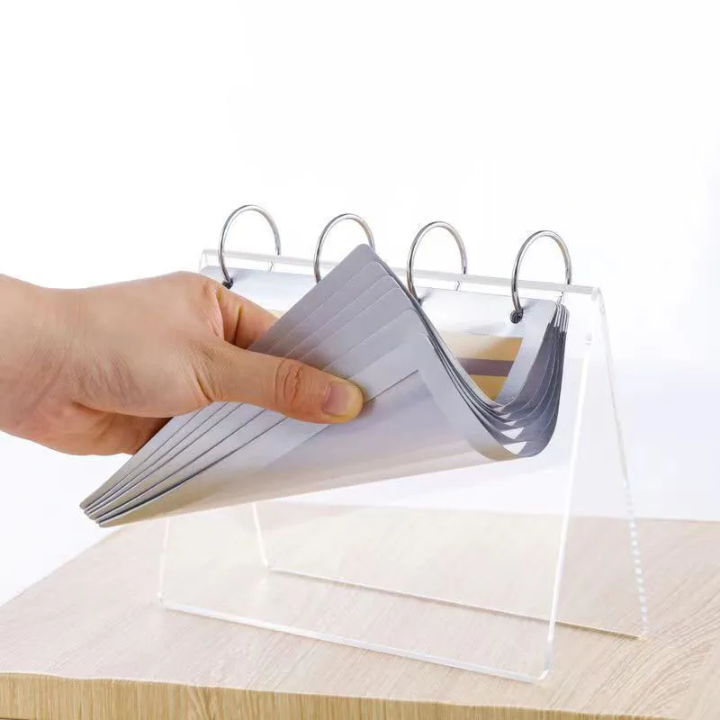 Acrylic Flip Menu Stand With T Shaped Qr Code Table Price Holder Sign ...