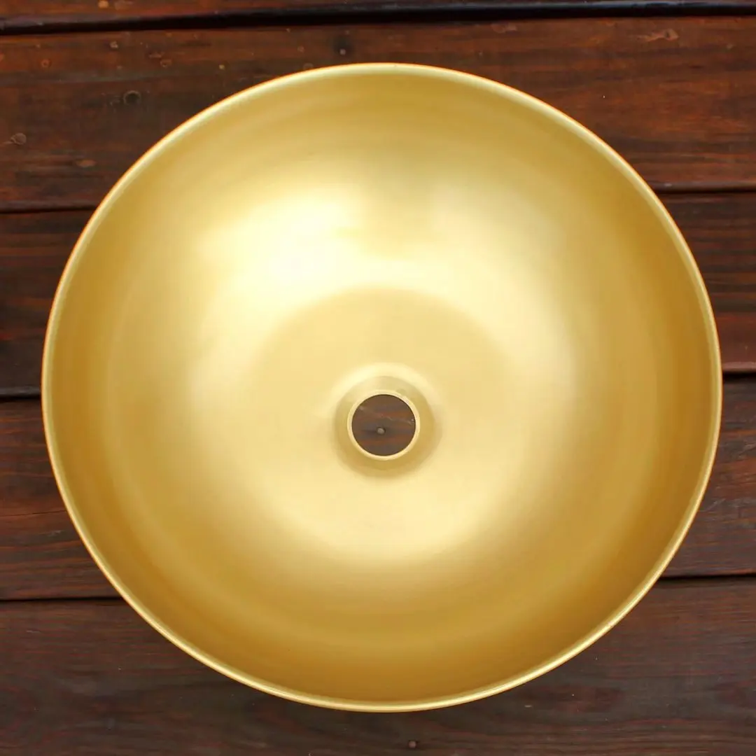16" Counter Top Hand Made Matte Brass Round Bowl Vessel Basin Sink for ...