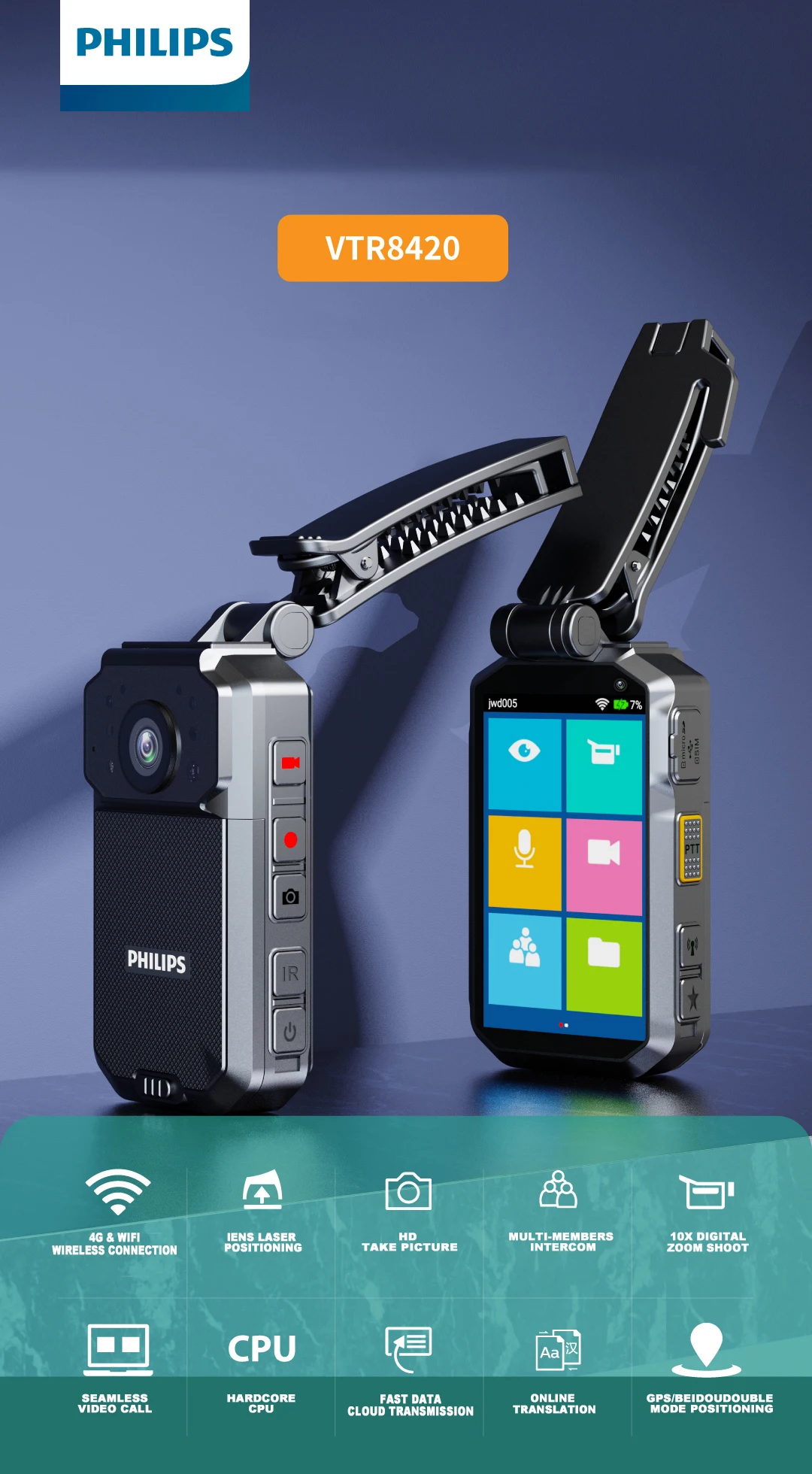 Philips Body Worn Cameras - Full HD Night Vision & Storage