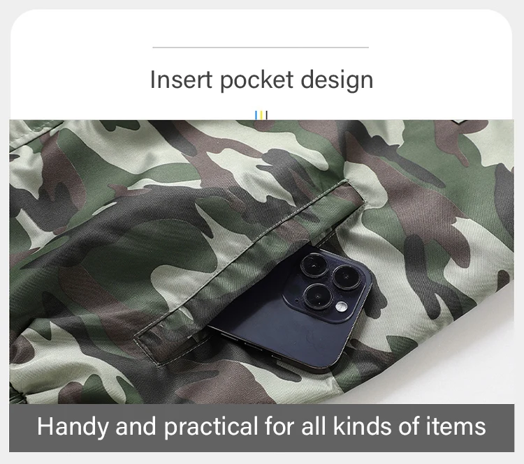 Summer Cool Must Have Multi Pocket Front Rear Reflective Strip Design ...