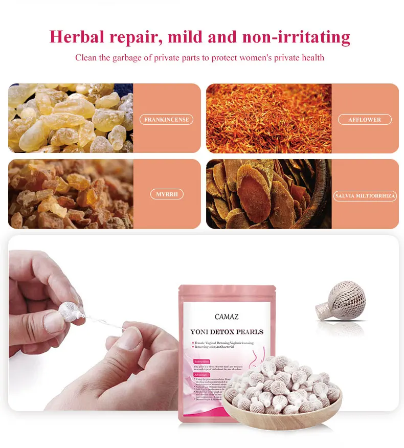 Hot Sale Herbal Vaginal Detox Pearls Cleaner Tampons Clean Point 100% ...