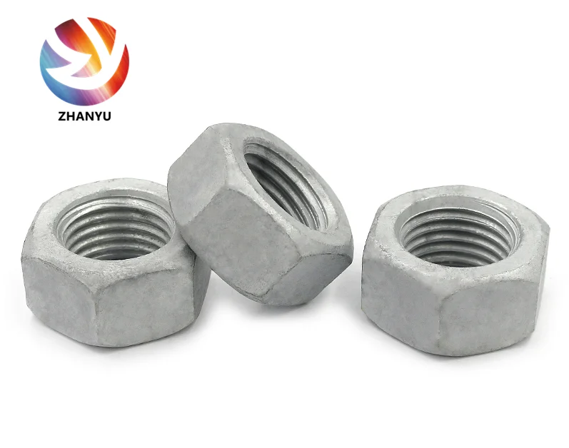 DIN/ISO Hexagonal Nut Carbon Steel Hot-Dip Galvanized