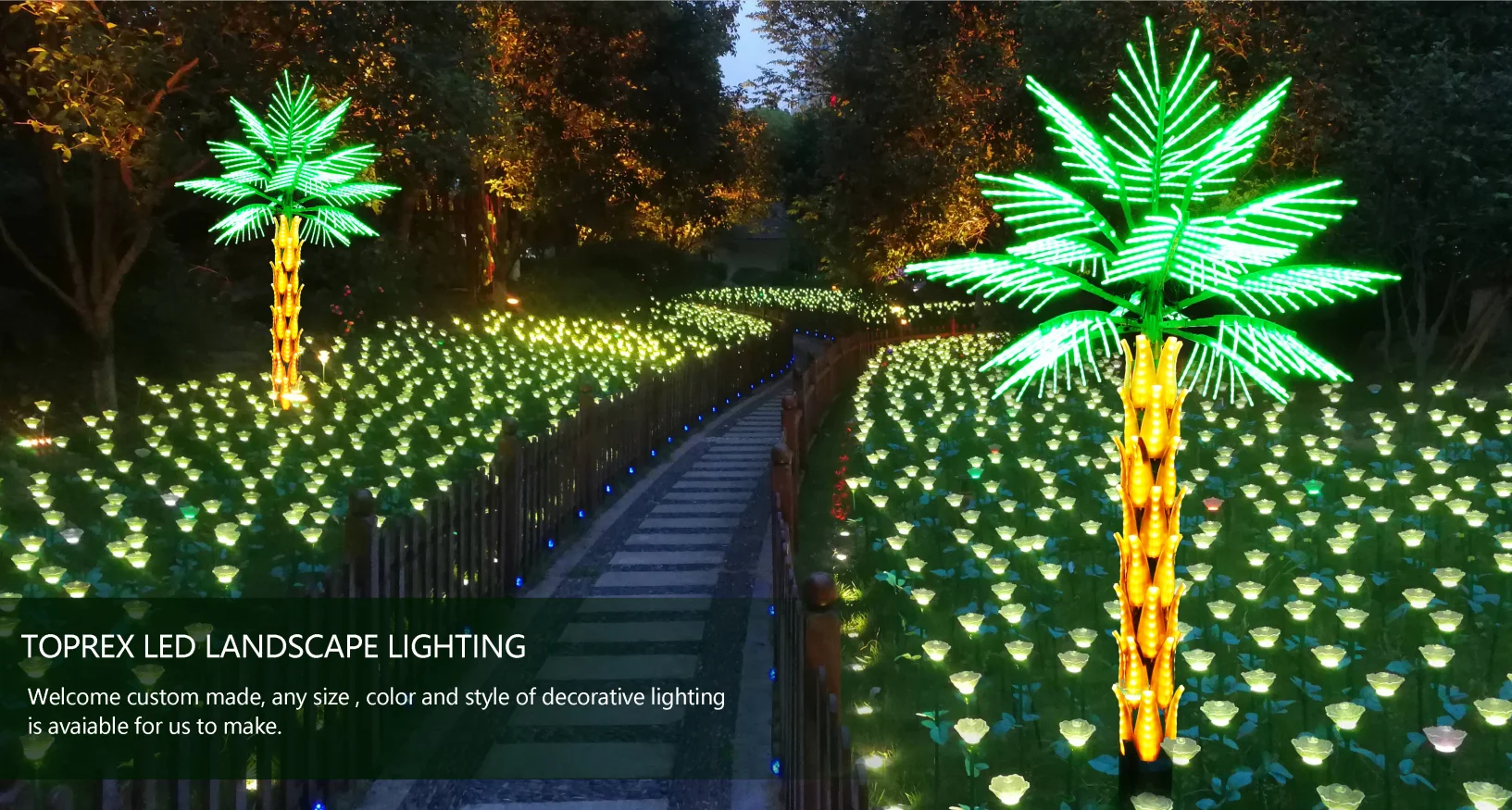 3M Coconut Tree Artificial Garden Decking with LED Lights Outdoor ...
