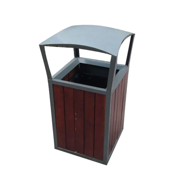 Outdoor Big Wpc Wood Garbage Container Trash Can Outside Park Street ...