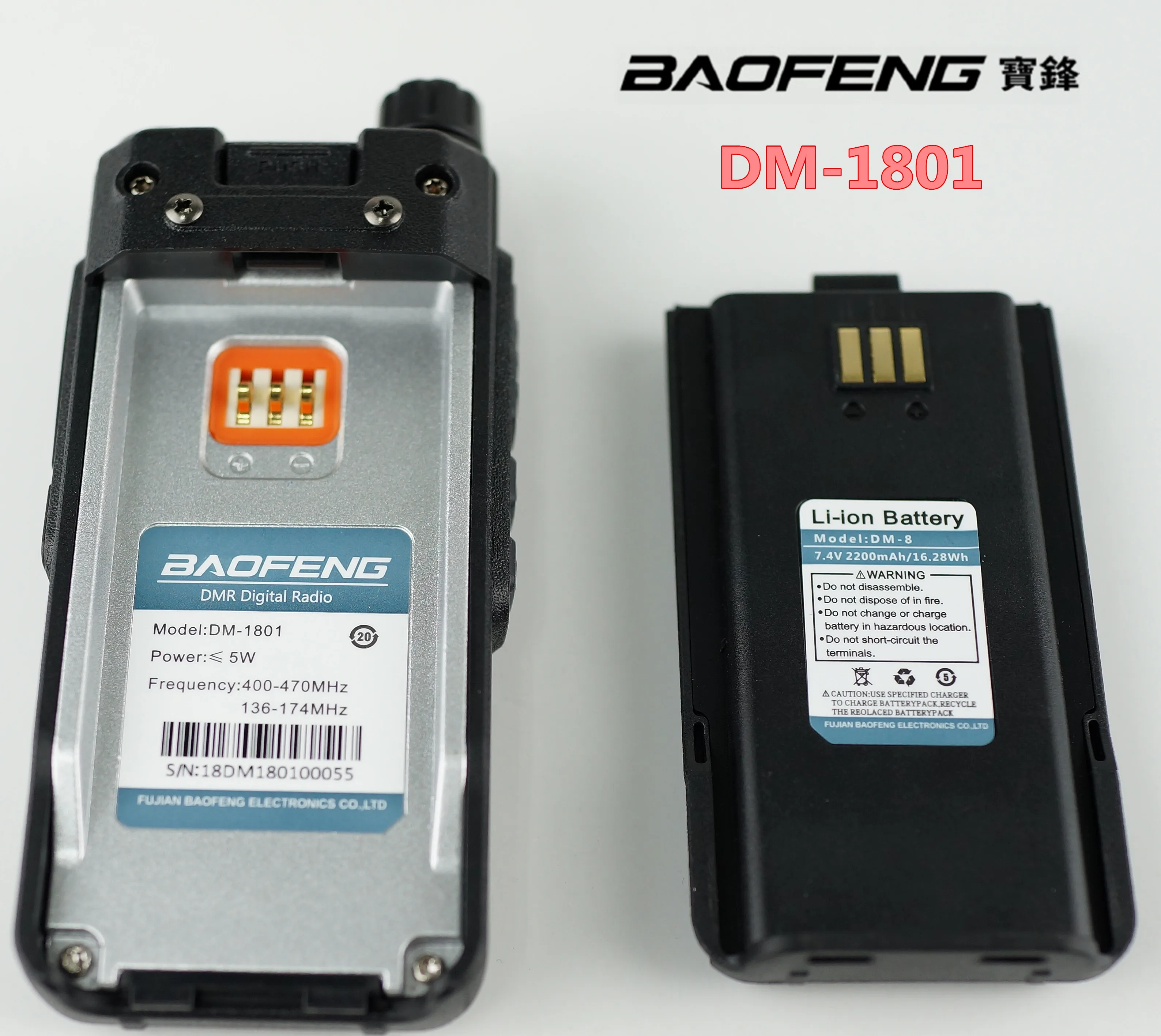 Dr-1801uv Baofeng New Dmr 2-slot Time Transmitter Dm-1801 2022 Dmr Radio 10km Depend On ...