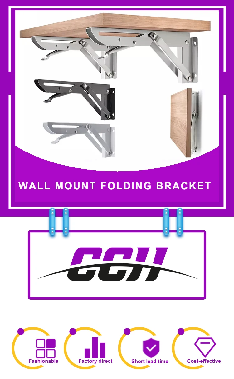 90 Degree L Shape Support Wall Mount Angle Folding Bracket