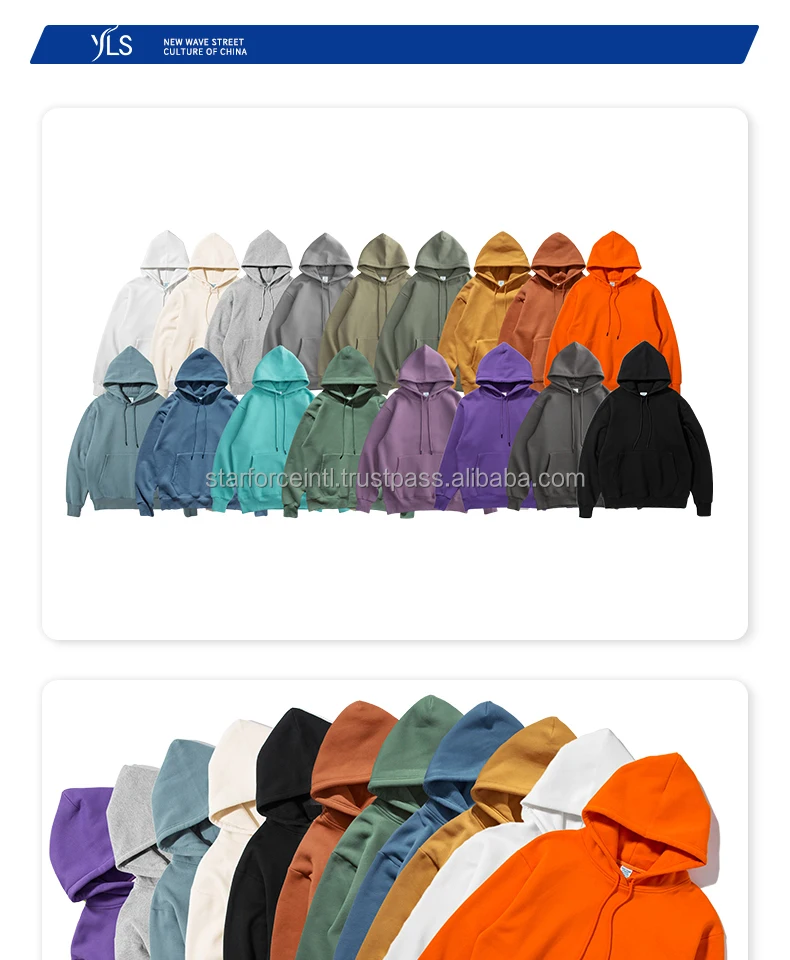 400gsm 100% Cotton Custom Heavyweight Hoodies Men Hip Pop Fleece ...