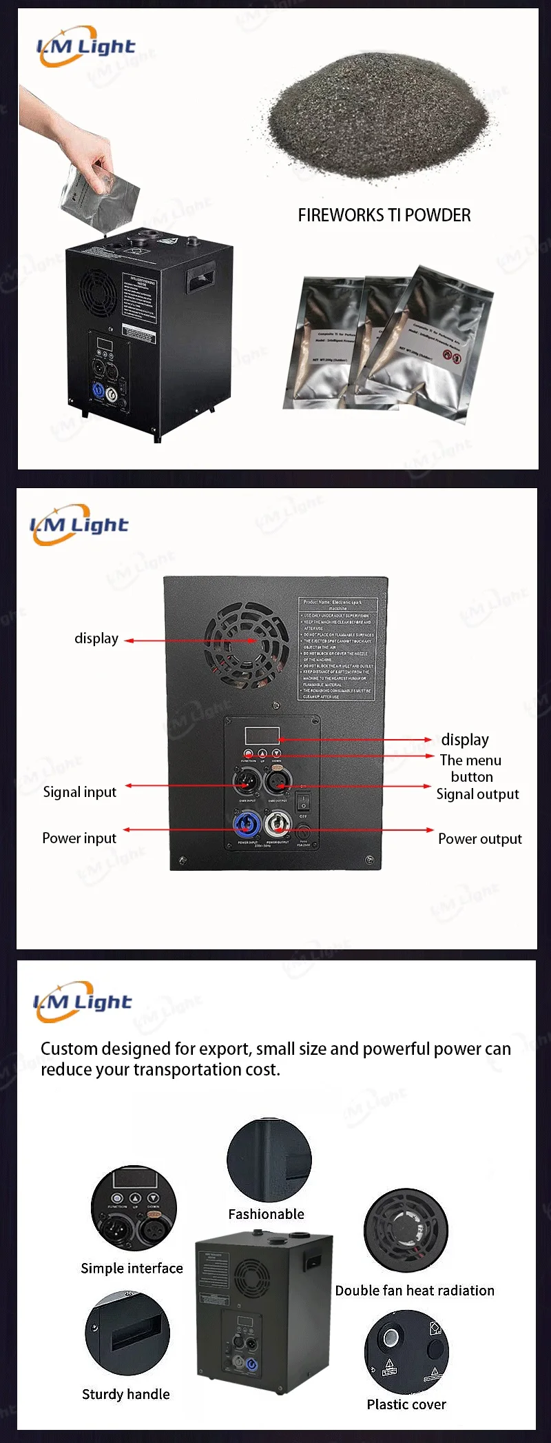 Hot Sell Indoor 600w Dmx Mini Cold Spark Machine For Wedding Party ...