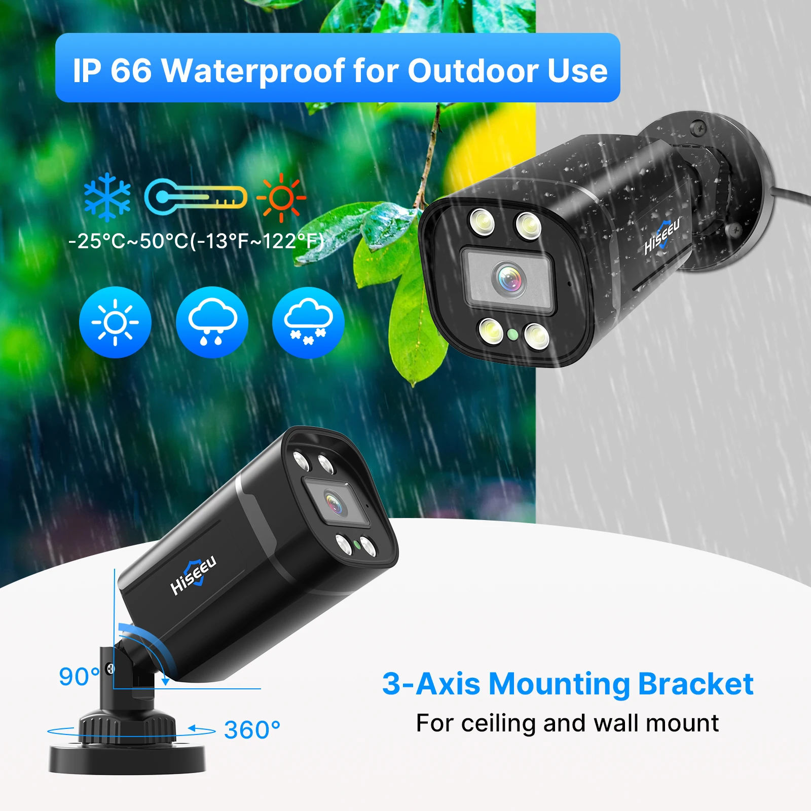 Hiseeu 5mp 8 Channel Ahd Security Camera System Kit 8pcs 5mp Hd Wired ...