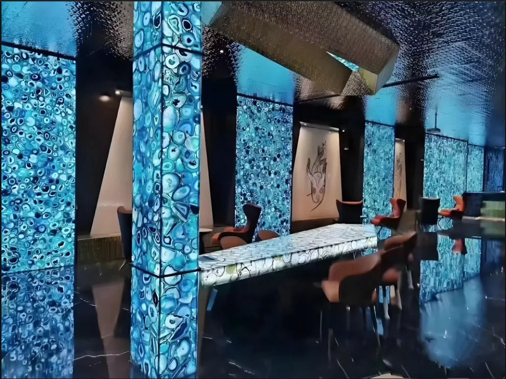 Modern Design Decorative Glass Wall Panels Special Artificial Stones ...