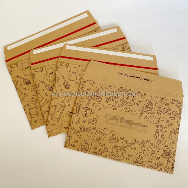 White Recycled Mini Paper Folding Square Envelope With Custom Kraft ...