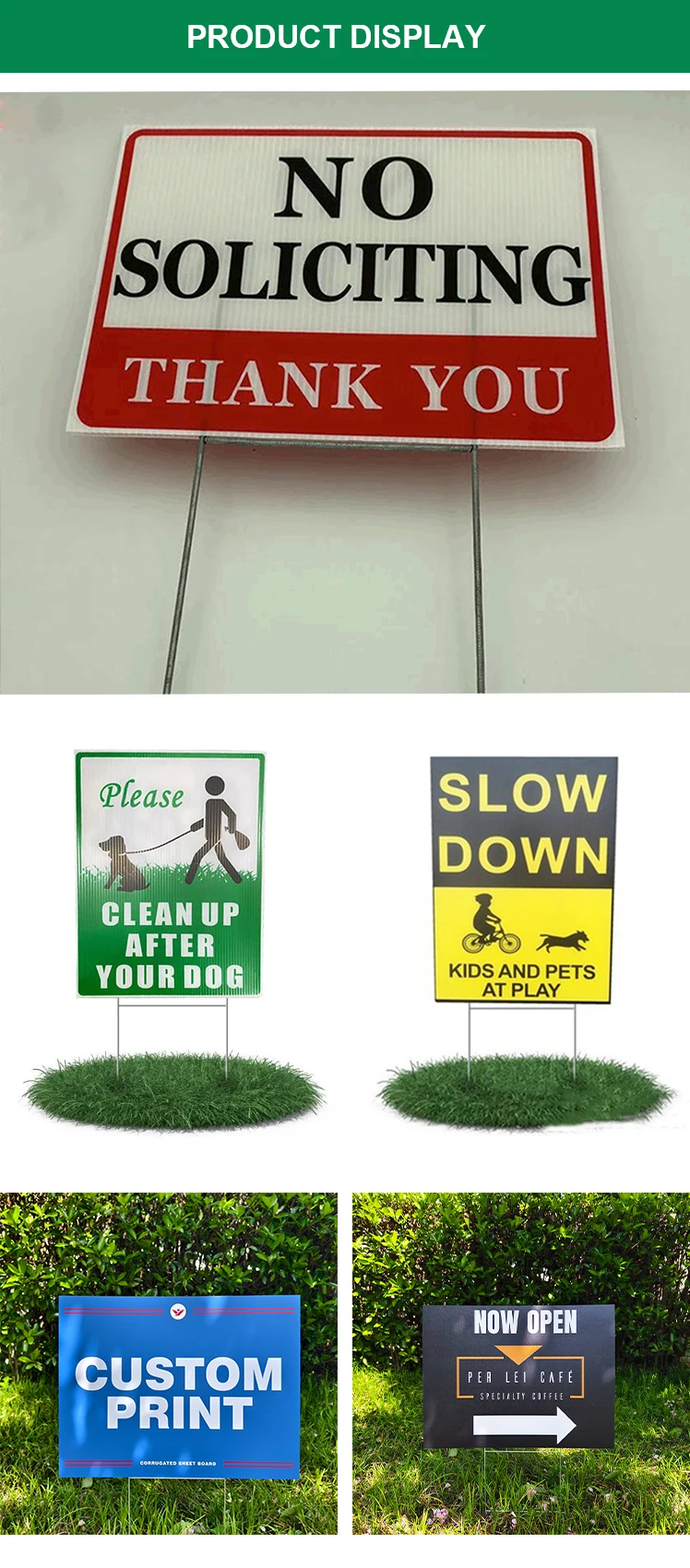 Customize Waterproof Outdoor Advertising Digital Printing Boards Yard ...