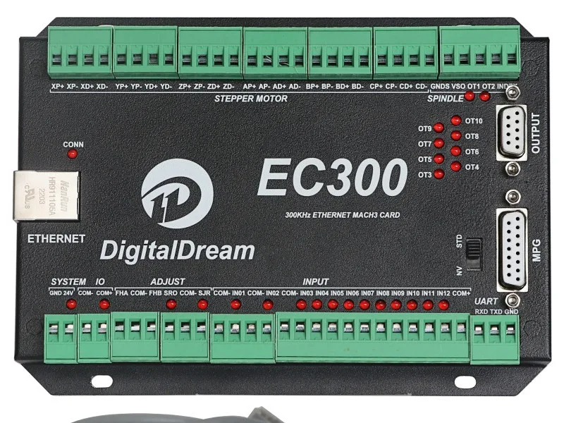 Upgraded Mach3 Ethernet Cnc Controller Ec300 3/4/5/6 Axis Motion Control Card For Cnc Engraving ...
