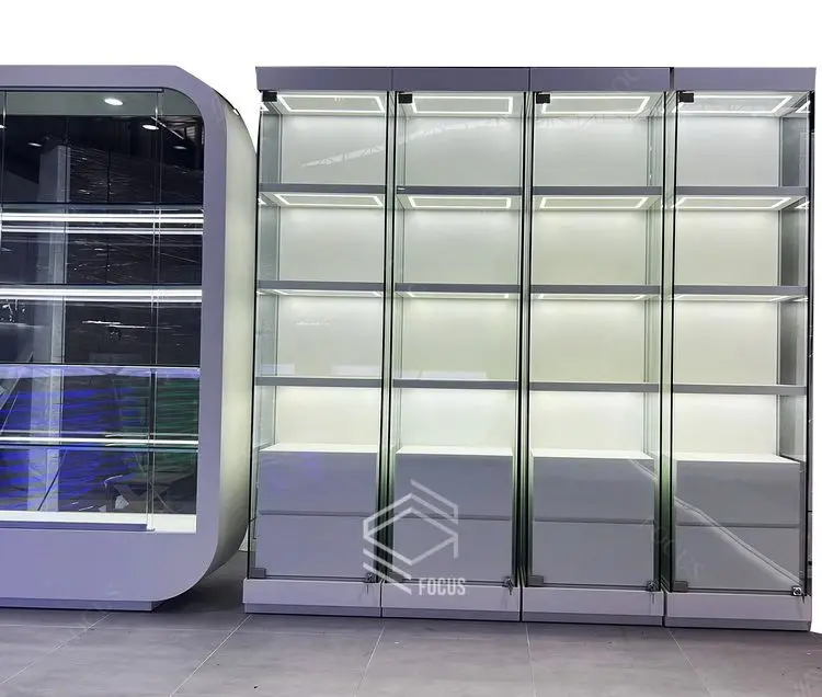 Custom Cigarettes Multiple Cabinet Rack - Glass Display