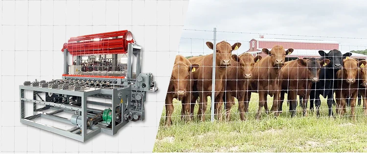 Automatic Hinge Joint Knot Cattle Fence Making Machine