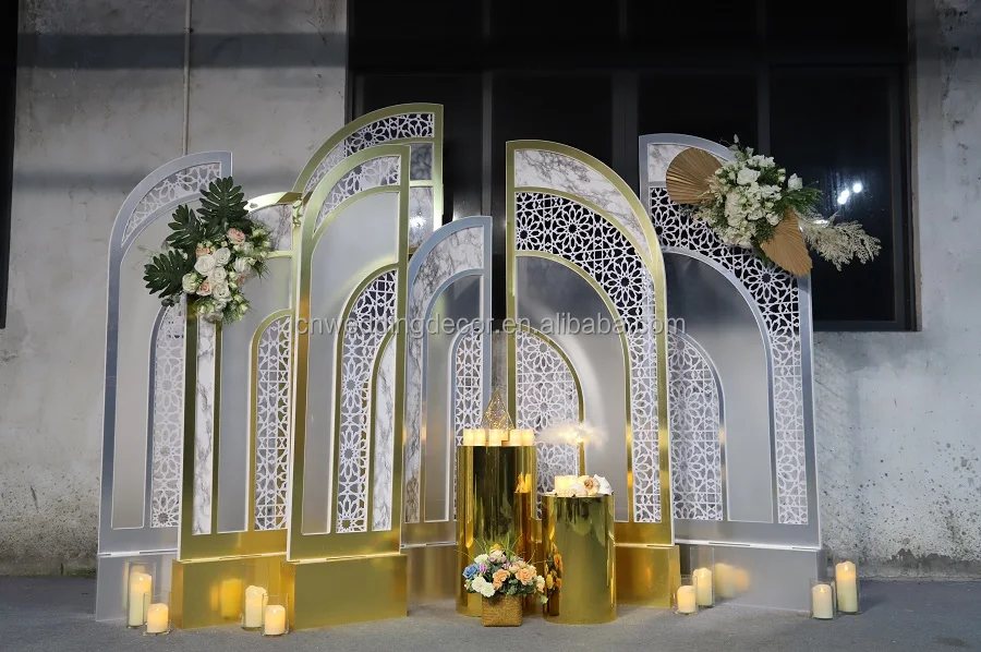 New Personalized Arch Backdrop Acrylic Wedding Backdrop Stand For Event ...