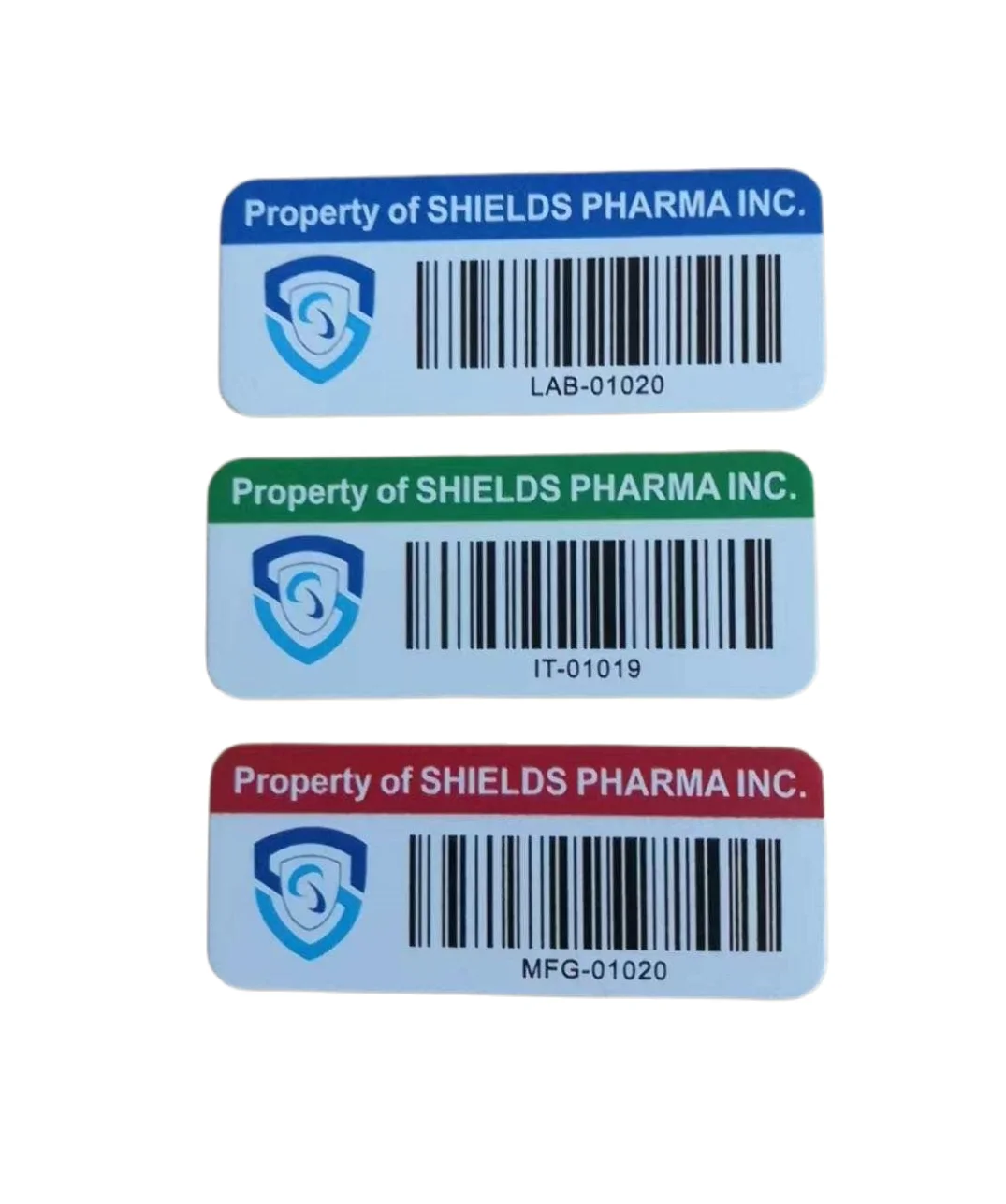 Custom Metal Property Asset Labels Bar Code Serial Numbers 3m Adhesive ...